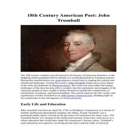 18th Century American Poet John Trumbull.docx