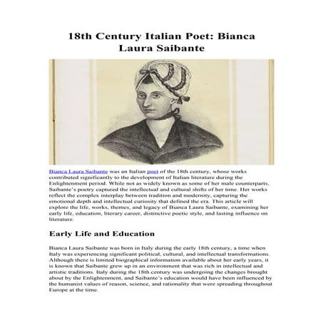 18th Century Italian Poet Bianca Laura Saibante.docx