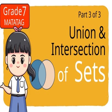 Union & Intersection of Sets | PPTX