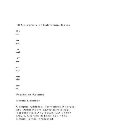 18 University of California, Davis Resumes a.docx