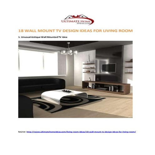 18 Wall Mount TV Design Ideas for Living Room | PDF