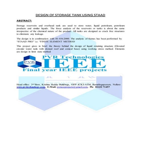 Stress analysis of storage tank piping - Jeba Anand | PPTX
