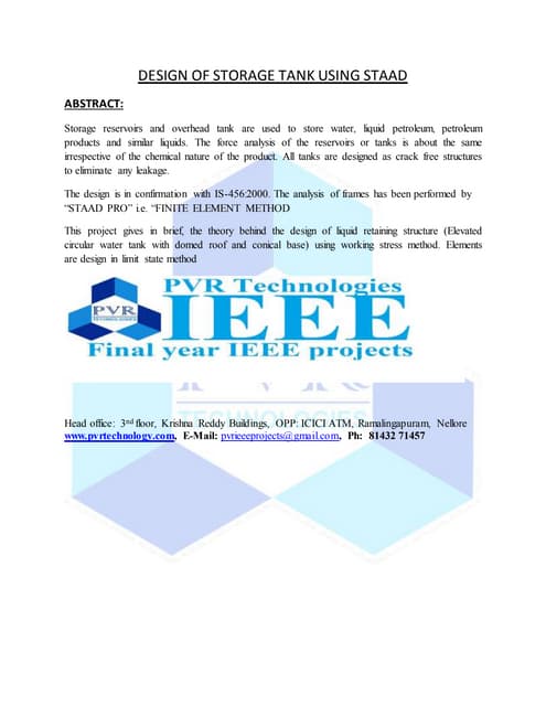 Design of RCC Rectangular water tank.pptx