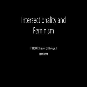 Intersectionality and Feminism | PPTX