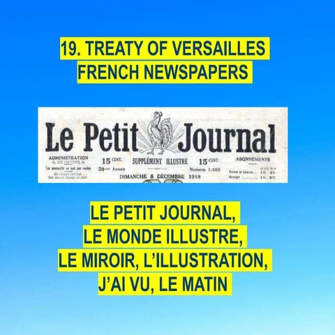 CAMBRIDGE IGCSE HISTORY: FRENCH NEWSPAPERS | PPT