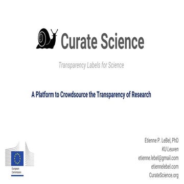 Curate Science - Transparency Labels for Science U of Bordeaux 2019 ...
