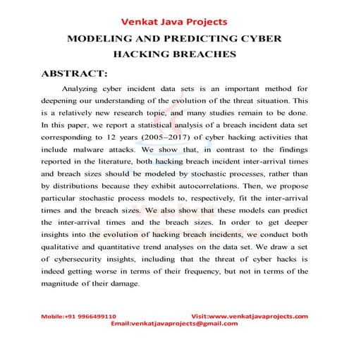 Modeling And Predicting Cyber Hacking Breaches Docx Databases 8956
