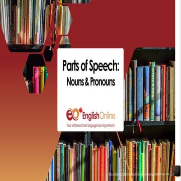 parts of speech nouns and pronouns | PPT