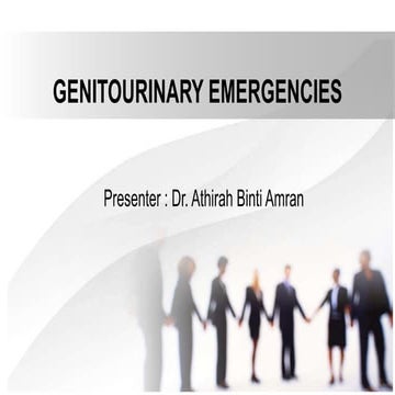GENITOURINARY EMERGENCIES | PPTX