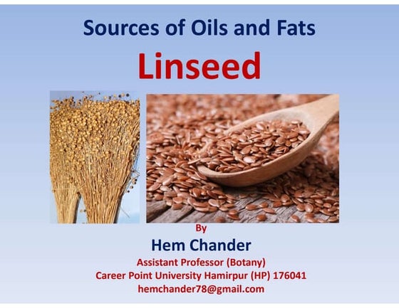 Linseed - Database | PPT