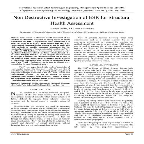 Non Destructive Investigation of ESR for Structural Health Assessment | PDF