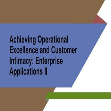 19 achieving operational excellence and customer intimacy enterprise ...