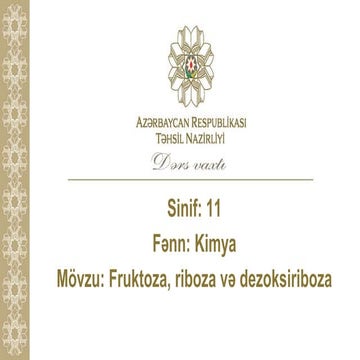 19 fruktoza, riboza, dezoksiriboza | PPTX