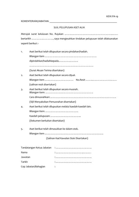 25.kew.pa 25 (borang sebutharga pelupusan aset alih) | DOC