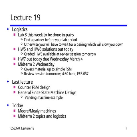 moore melay of synchronous sequential circuits.ppt | Programming Languages | Computing