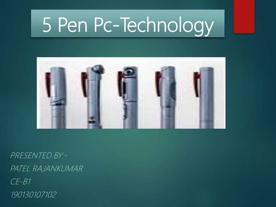 5 pen pc 21311a04v3.pptx | Computer Peripherals | Computing