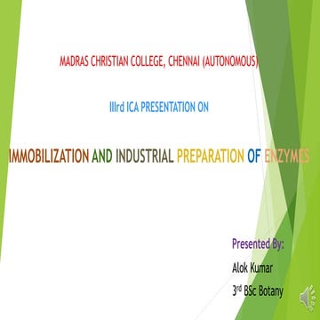 1901711085034_IMMOBLIZATION AND INDUSTRIAL PREPARATION OF ENZYMES_ALOK ...