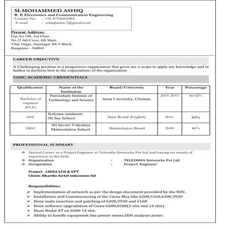 ashiq resume | PDF