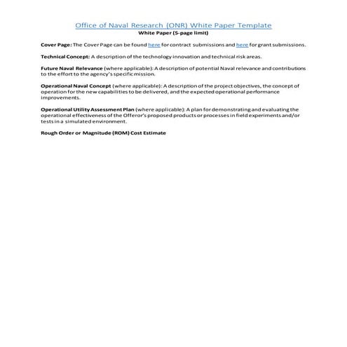 U.S. Air Force White Paper Templates | DOCX