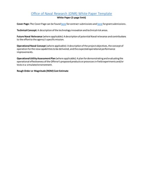 U.S. Air Force White Paper Templates | DOCX