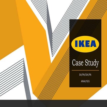 Ikea SA/PA/DA/PA MBA case study | PPTX