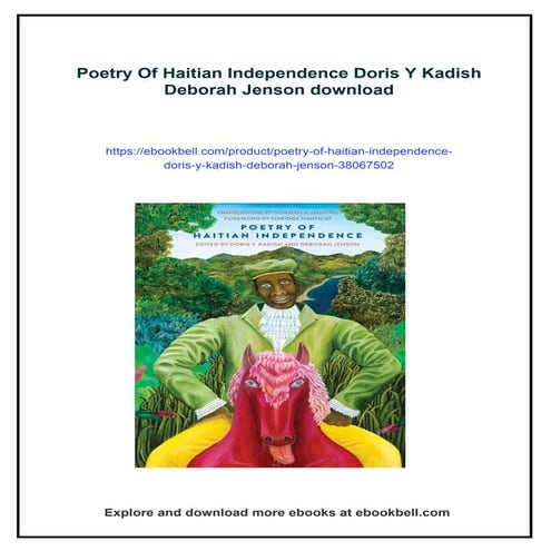 Poetry Of Haitian Independence Doris Y Kadish Deborah Jenson | PDF