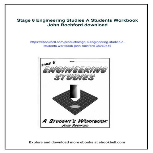 Stage 6 Engineering Studies A Students Workbook John Rochford | PDF