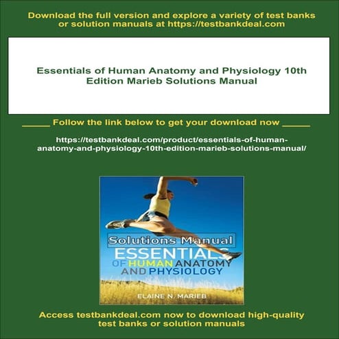 Essentials of Human Anatomy and Physiology 10th Edition Marieb Solutions Manual | PDF