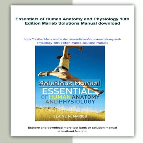 Essentials of Human Anatomy and Physiology 10th Edition Marieb ...