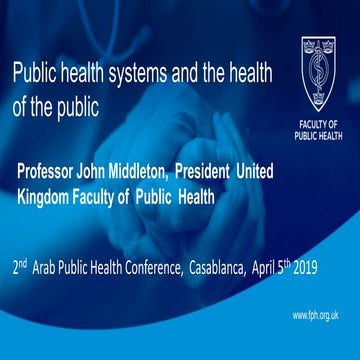 Public health systems and the health of the public | PPTX | Medical Health