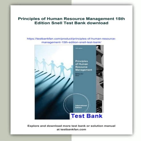 Principles of Human Resource Management 15th Edition Snell Test Bank | PDF