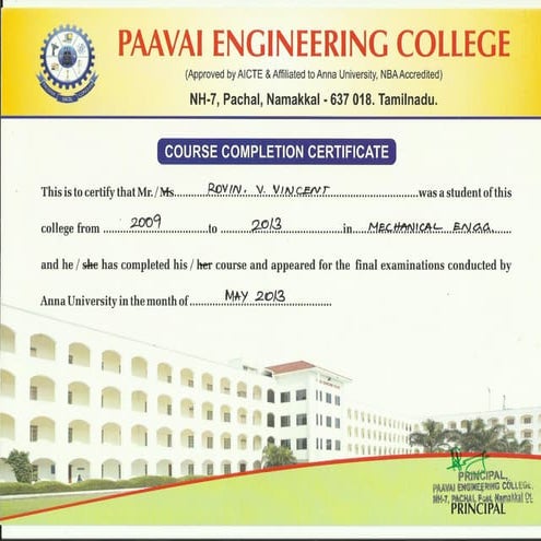 COURSE COMPLETION CERTIFICATE | PPT