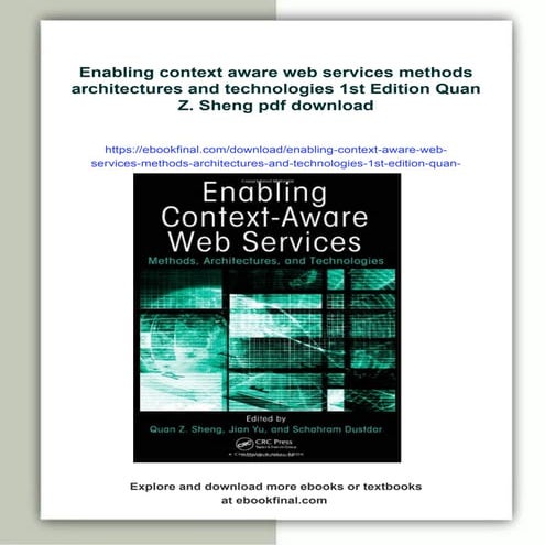 Enabling context aware web services methods architectures and technologies 1st Edition Quan Z ...
