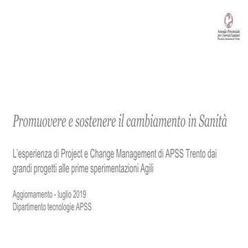 Esperienza di Project e Change Management di APSS Trento | PPTX | Human Resources | Business