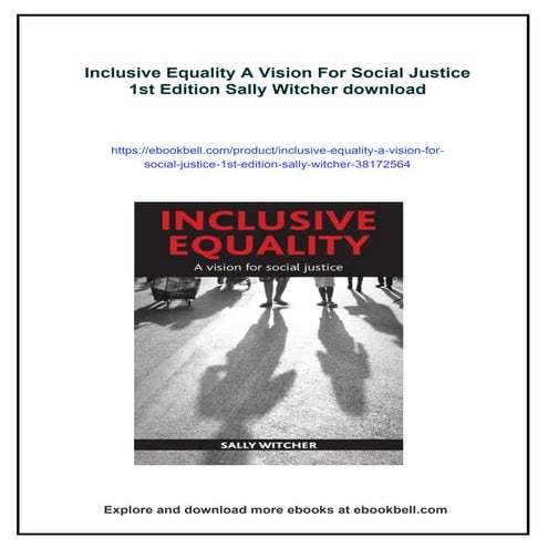 Inclusive Equality A Vision For Social Justice 1st Edition Sally ...