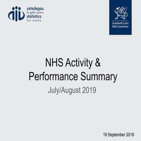 NHS activity and performance summary: July and August 2019 | PDF
