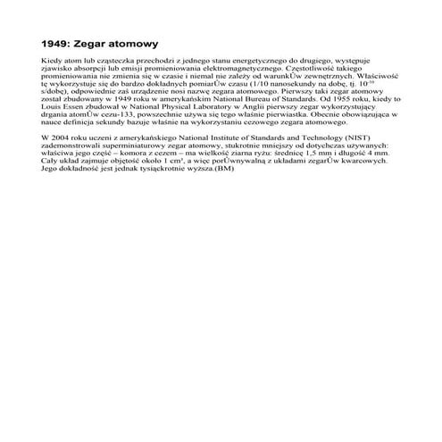 Zegar atomowy | DOC | Physics | Science