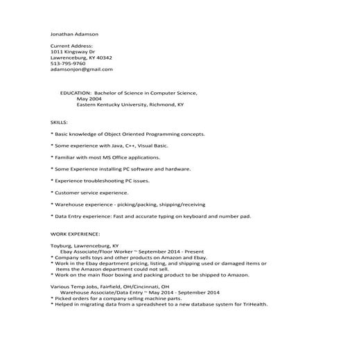Johna resume | DOCX