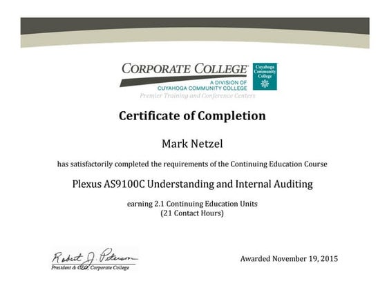 Certificate of completion, PMP training course | PDF