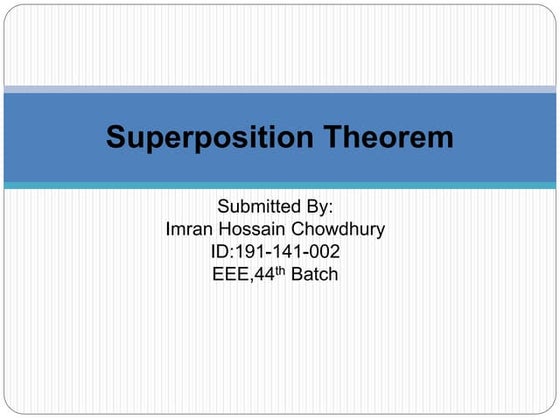 Superposition theorem | PPT