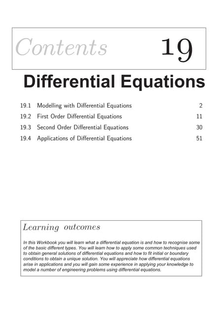 1st Order Differential Equations Ppt