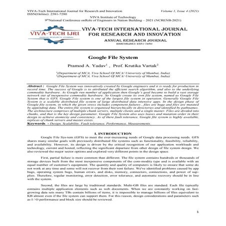 Google File System | PDF