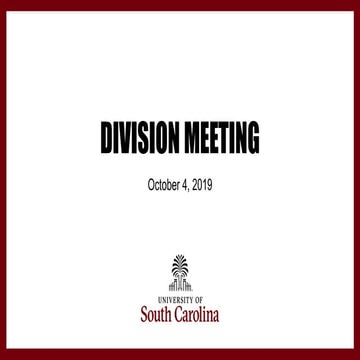 Oct. 4, 2019 Division Meeting | PPT