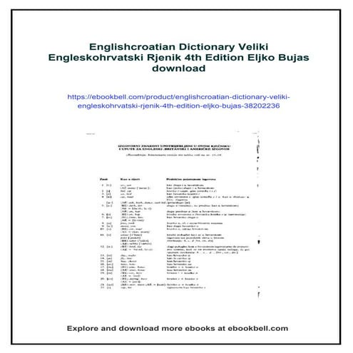 Englishcroatian Dictionary Veliki Engleskohrvatski Rjenik 4th Edition ...