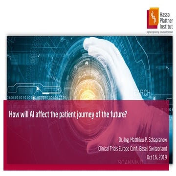 How will AI affect the patient journey of the future? | PPT