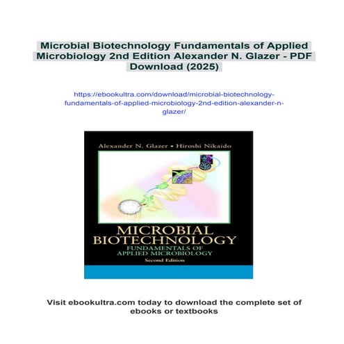 Microbial Biotechnology Fundamentals of Applied Microbiology 2nd ...