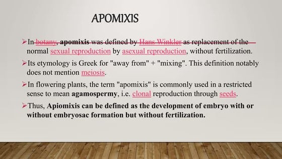 Apomixis in plants | PPTX | Gardening | Home & Garden