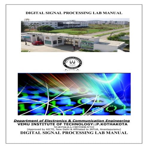 Digital signal processing lab manual for B. Tech ECE | PDF