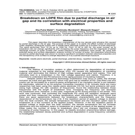 Analysis of waveform and pulse sequence in partial discharge | PPTX