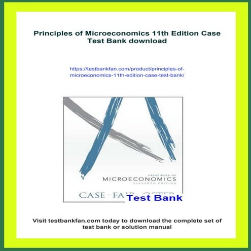Principles of Microeconomics 11th Edition Case Test Bank | PDF